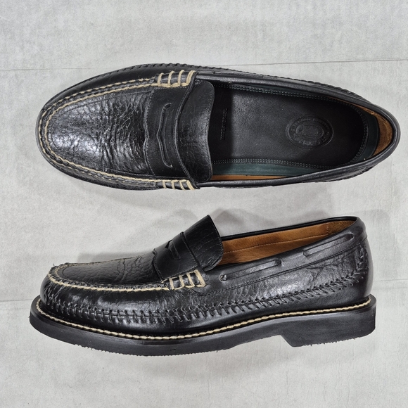 H.S. Trask | Shoes | Hs Trask Penny Loafers Mens 9m Black Pebbled ...